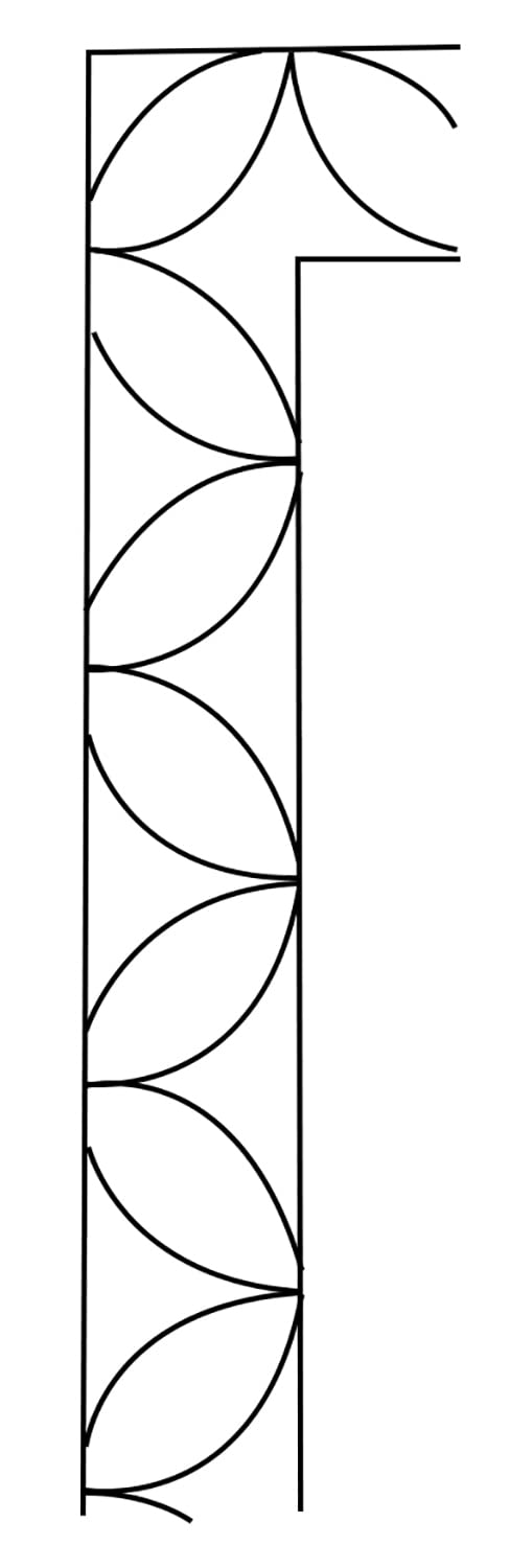 Quilting Stencils for Machine and Hand Quilting - 2 Reusable Framed Seed and Pumpkinseed Design Plastic Quilt Template for Borders, Background, Block Patterns, Stencil Set Includes Guide