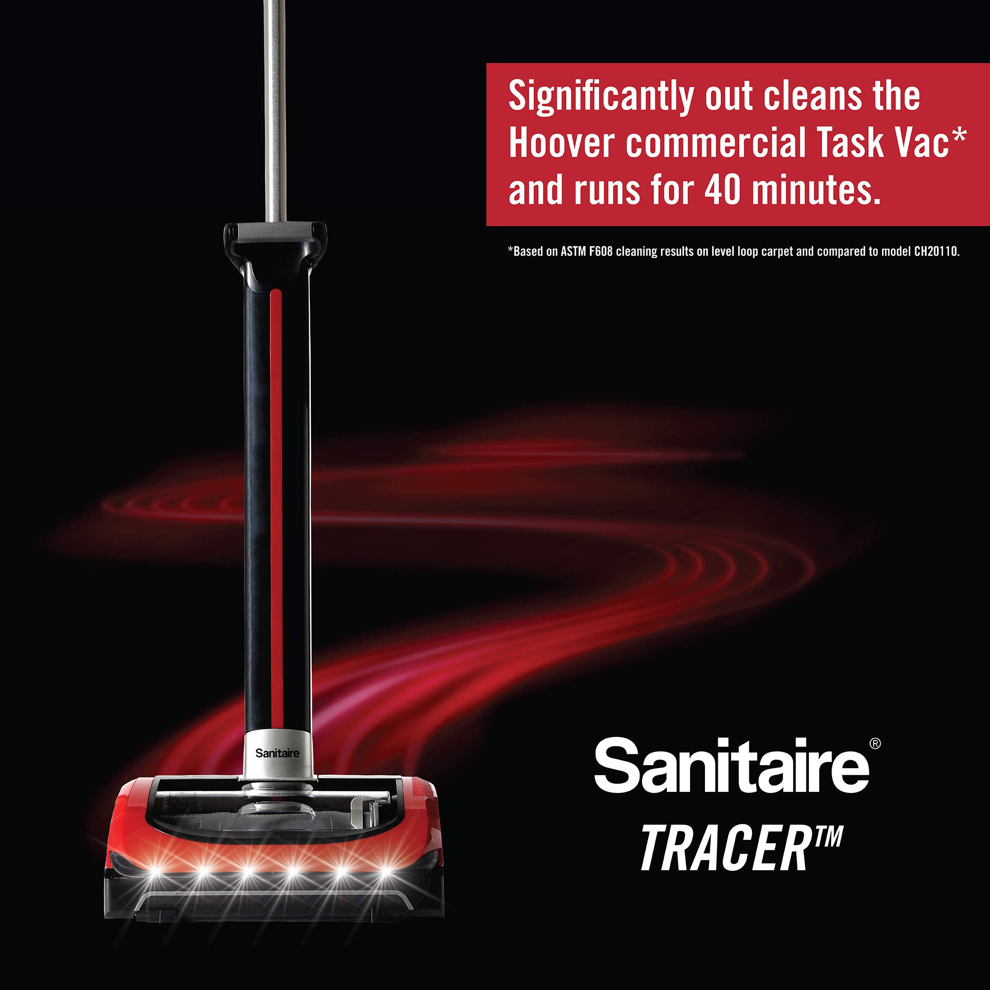 Sanitaire Tracer Cordless Vacuum SC7100A and Shark VACMOP Disposable Hard Floor Vacuum and Mop Pad Refills White, 10 Count (Pack of 3)