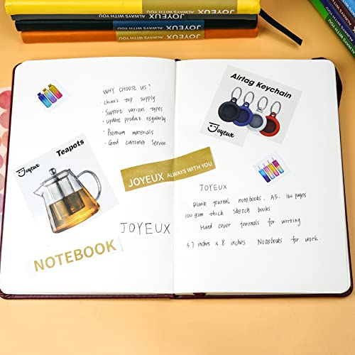 JOYEUX Blank Journal Notebook, A5, 160 Pages 100 Gsm Thick Sketch Books Hardcover Journal for Writing, 5.7 inches x 8 inches Notebooks for Work (Blank)