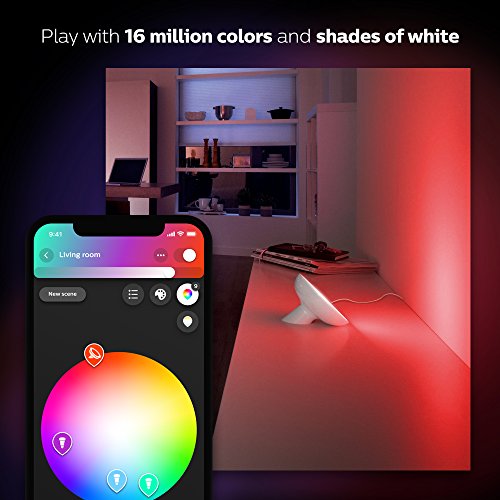 Philips Hue Bloom Dimmable LED Smart Table Lamp (Requires Hue Hub, Works with Amazon Alexa, Apple HomeKit and Google Assistant), White and Lavendar