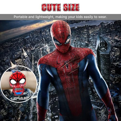 Joyday Superhero Kids Watch, Kids Digital Watch for Boys Girls, Easy Read Cute Cartoon Wrist Watches Toy, Gift for Holiday, Birthday, Christmas
