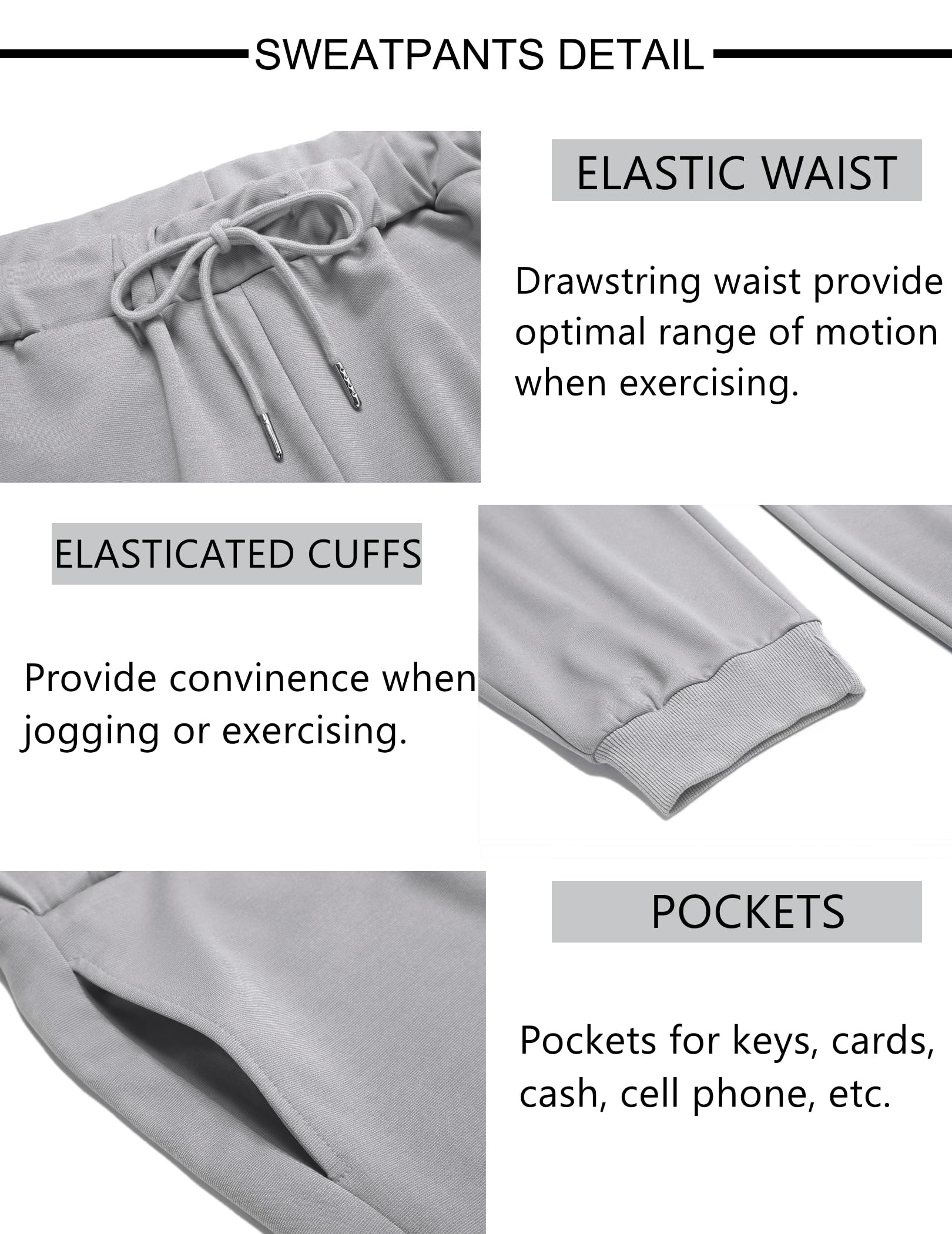 COOFANDY Sweatsuit for Men Casual Athletic Jogging Suits Sets Track Suits 2 Piece Sets for Men