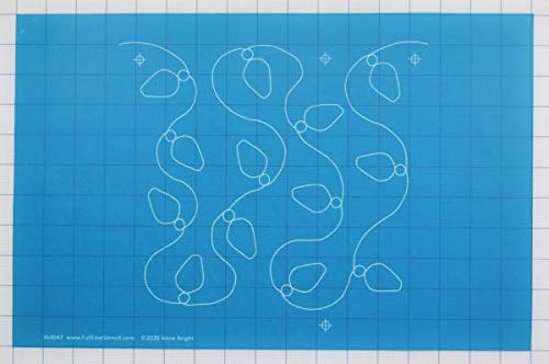 Full Line Stencil - Christmas Lights - Edge to Edge Stencil, Continuous Line Template for Free Motion Quilting, Domestic Machine Quilting, Hand Quilting, Long-Arm Quilting (60042)