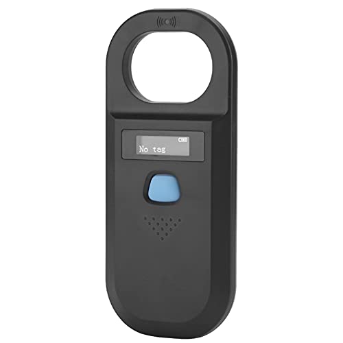 Pet Microchip Scanner, Handheld Pet ID Scanner Animal Microchip Reader with High Brightness Screen, Non?Contact Pet ID Tag Scanner Supports for EMID/FDX?B / ISO1784/85 (Black)