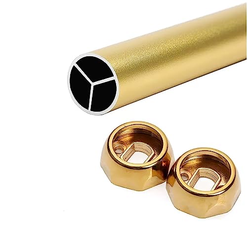 RENLXFI Hanger Bar Wall Mount, Aluminum Alloy Round Closet Rod for Bathroom Wardrobes Windows Balcony, Clothing Garment Rail, with end Supports (Size : 30cm/11.8in)