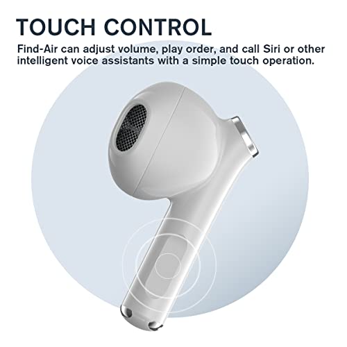 iKF Find Air4 Wireless Earbuds Bluetooth 5.2 Headphones with Charging Case Stereo Sound Touch Control Waterproof Built-in mic in-Ear Earphones 25-30 Hours for Sport Compatible iOS/Android White…