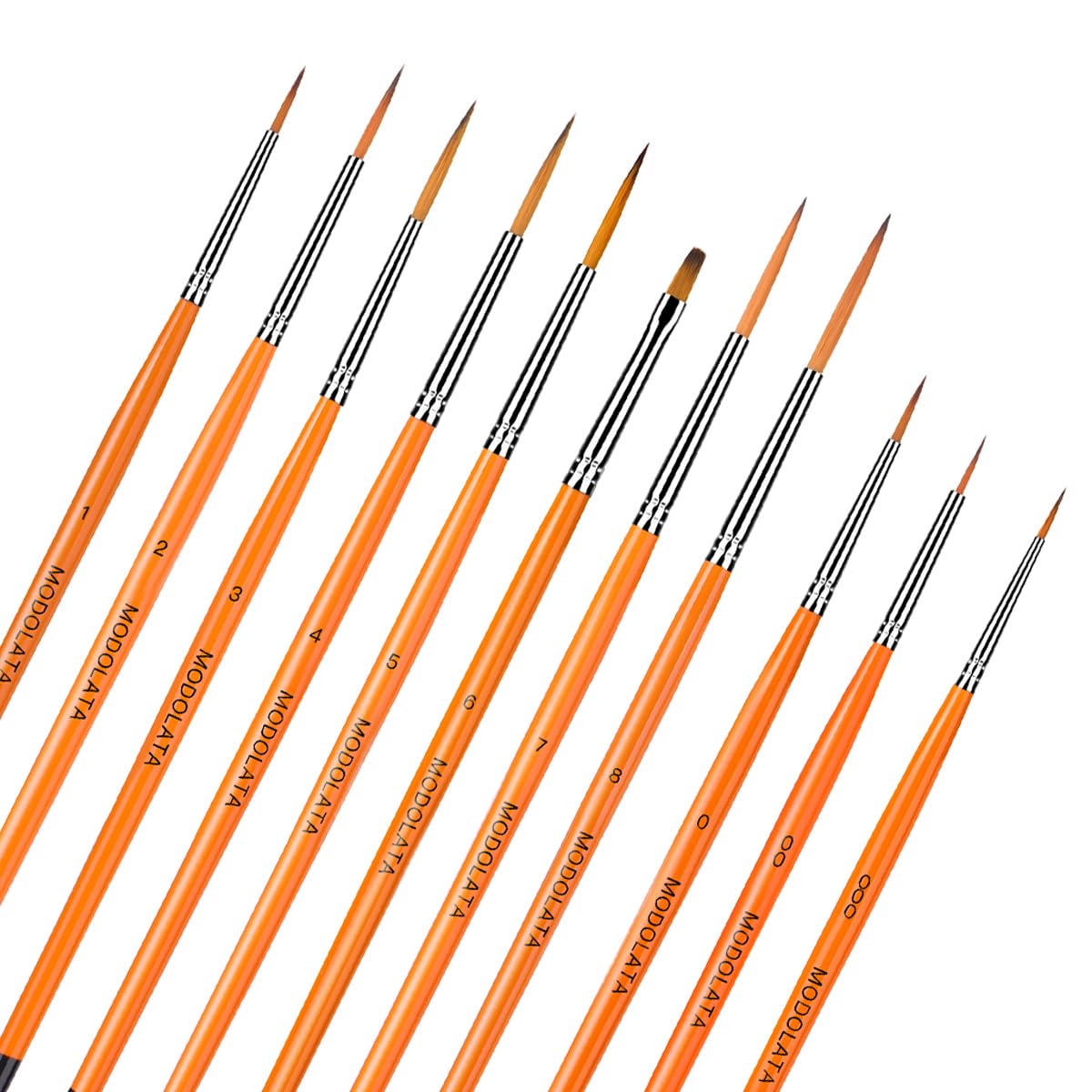 Model Paint Brushes Set - 11 Pieces Fine Detail Painting Brushes for Acrylic, Oil, Watercolor - Airplane Kits, Ceramic, Enamel, Miniatures