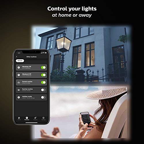 Philips Hue White and Color Ambiance LED Smart Light Bulb Starter Kit, 3 A19 Smart Bulbs & 1 Hue Hub (Works with Alexa, Apple HomeKit & Google Assistant)
