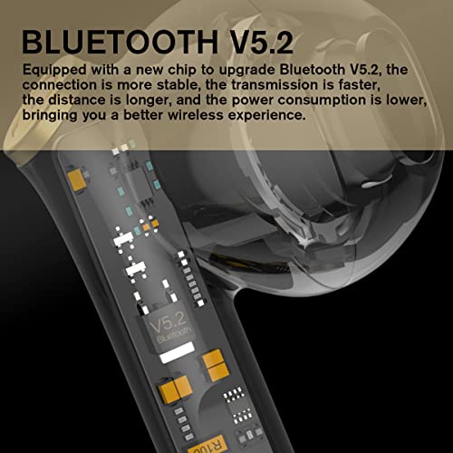 iKF Find Air4 Wireless Earbuds Bluetooth 5.2 Headphones with Charging Case Stereo Sound Touch Control Waterproof Built-in mic in-Ear Earphones 25-30 Hours for Sport Compatible iOS/Android White…