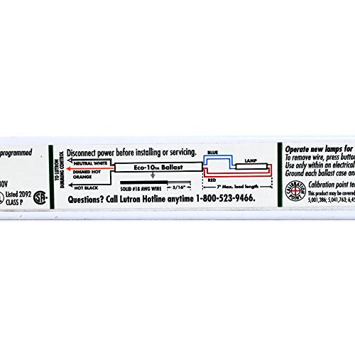 Lutron ECO-T5H39-120-1 ECO-10 T5HO Fluorescent Dimming Ballast, 1 LAMP, 39W
