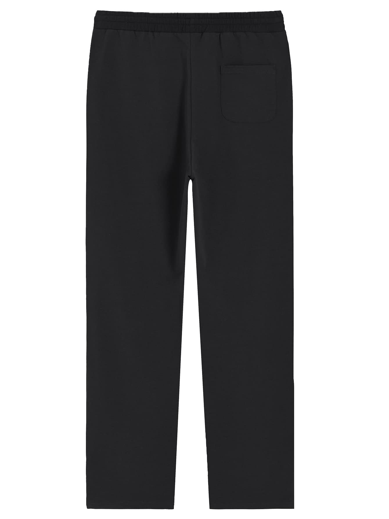 Weintee Men's 34" Inseam Tall Cotton Sweatpants with Pockets L Black