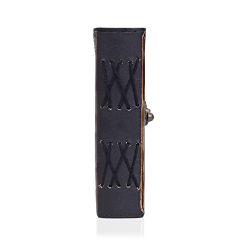 Book of Spells Leather Journal Deckle Edge Paper Grimoire Printed Journal The Lovers Tarot Notebook Spiral Gothic Notebook Skull lover Antique Vintage Leather Journals for Men and Women