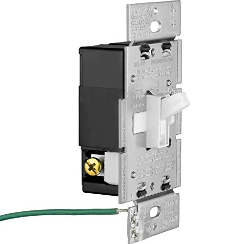 Lutron Toggler LED+ Dimmer Switch | 150-Watt, Single-Pole/3-Way | TGCL-153PH-WH | White