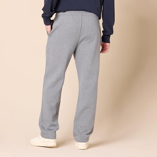 Amazon Essentials Men's Fleece Open Bottom Sweatpant (Available in Big & Tall), Light Grey Heather, Medium