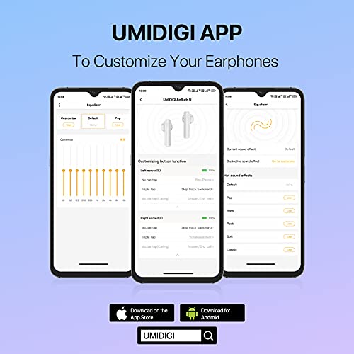 UMIDIGI Wireless Earbuds, AirBuds U Wireless Headphones with Microphones, Bluetooth 5.1 Earphones in-Ear, Touch Control Bluetooth Earbuds, 24H Playing Time for Work, Home Office