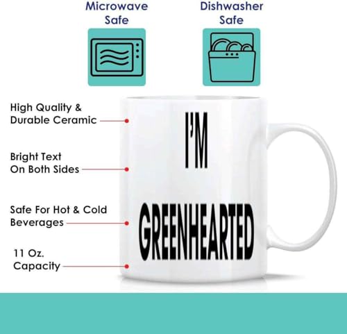 Gifts for Couples - Heart & Avocado System Design for Your Partner on Valentines Day, Unique Grey Multicolor Sweat 11 Oz White Ceramic Coffee Mug