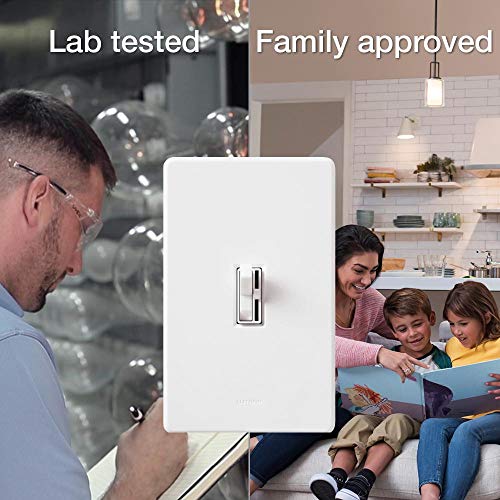 Lutron Toggler LED+ Dimmer Switch | 150-Watt, Single-Pole/3-Way | TGCL-153PH-WH | White