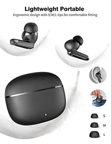 TITACUTE Wireless Earbuds NFC Noise Canceling Bluetooth Headphone for iPhone 13 14 Pro Max 12 11 XR Samsung A53 S22 S21 S20 Galaxy Z Flip 4 3 A13 Google Pixel 6 5 Android in-Ear Earphone USB C Headset