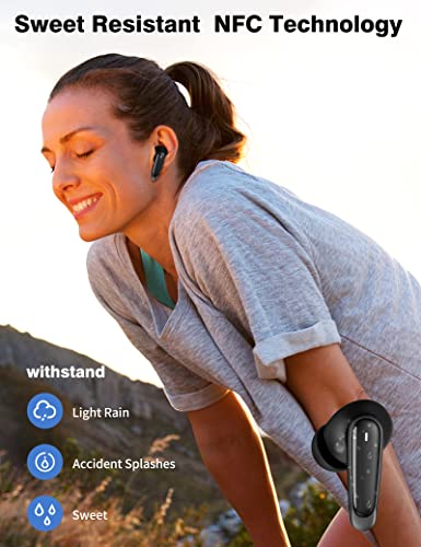 TITACUTE Wireless Earbuds NFC Noise Canceling Bluetooth Headphone for iPhone 13 14 Pro Max 12 11 XR Samsung A53 S22 S21 S20 Galaxy Z Flip 4 3 A13 Google Pixel 6 5 Android in-Ear Earphone USB C Headset