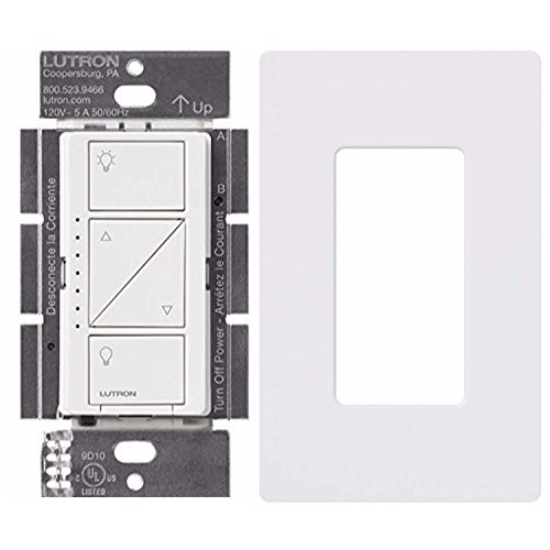 Lutron PD-10NXD-WH Caseta Pro In Wall Dimmer 250W LED With Screw Less Wall Plate (White)