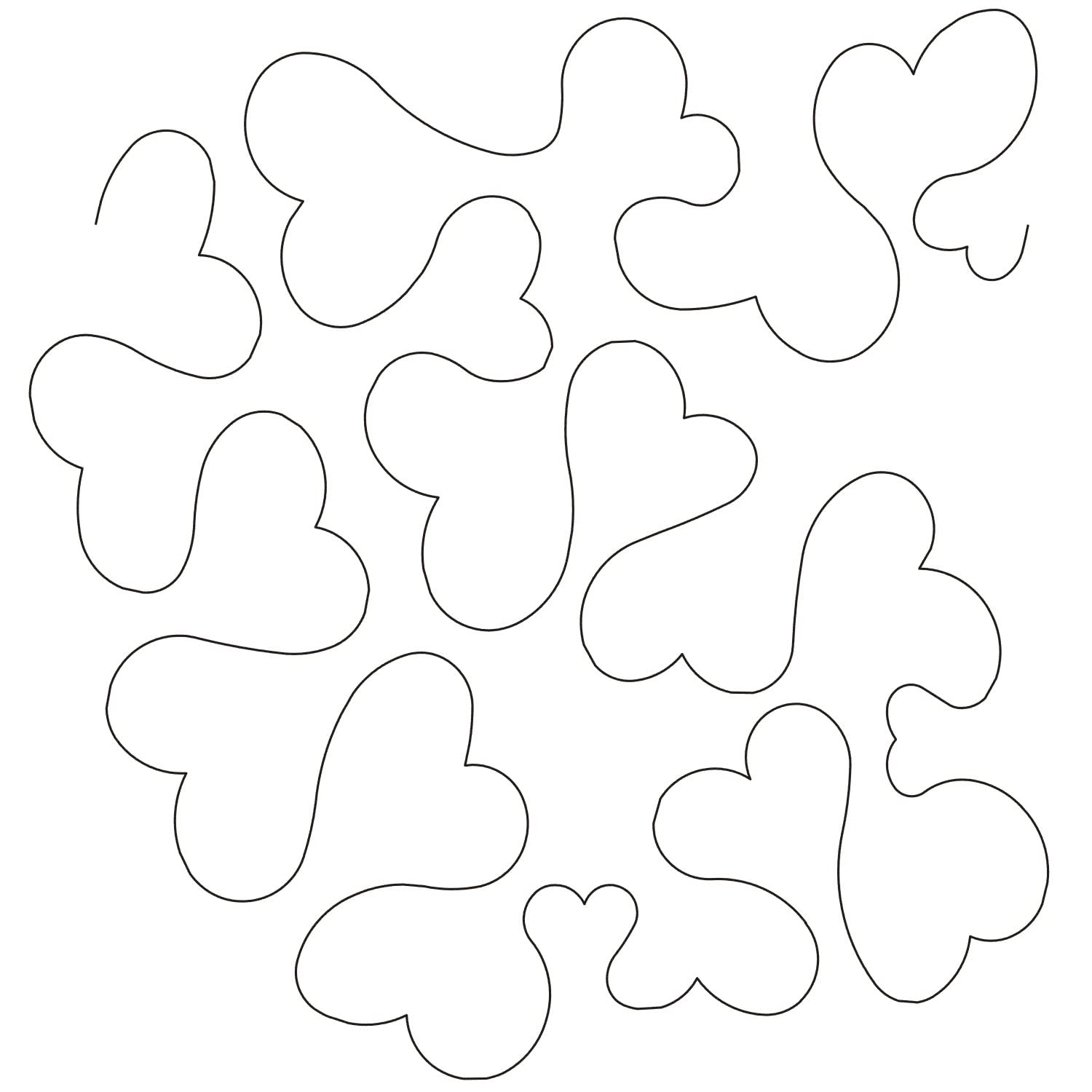 Quilting Stencils for Machine and Hand Quilting - 2 Quilting Stencils for Background Patterns - Heart Stipple, Large Stipple Plastic Quilt Stencil Set with Guide