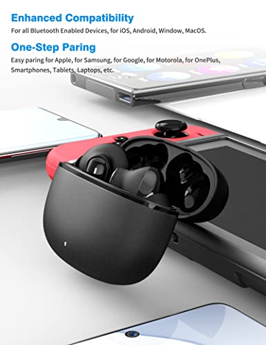 TITACUTE Wireless Earbuds NFC Noise Canceling Bluetooth Headphone for iPhone 13 14 Pro Max 12 11 XR Samsung A53 S22 S21 S20 Galaxy Z Flip 4 3 A13 Google Pixel 6 5 Android in-Ear Earphone USB C Headset