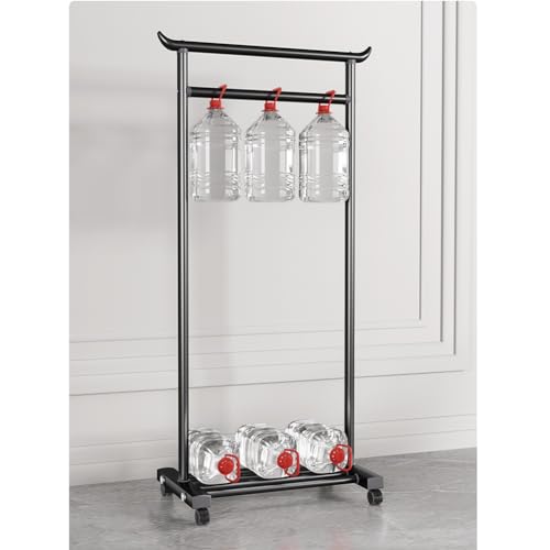 NYASAA Heavy Duty Clothes Rack with Wheels, Metal Garment Rack Hanging Rails for Bedroom, Laundry Room