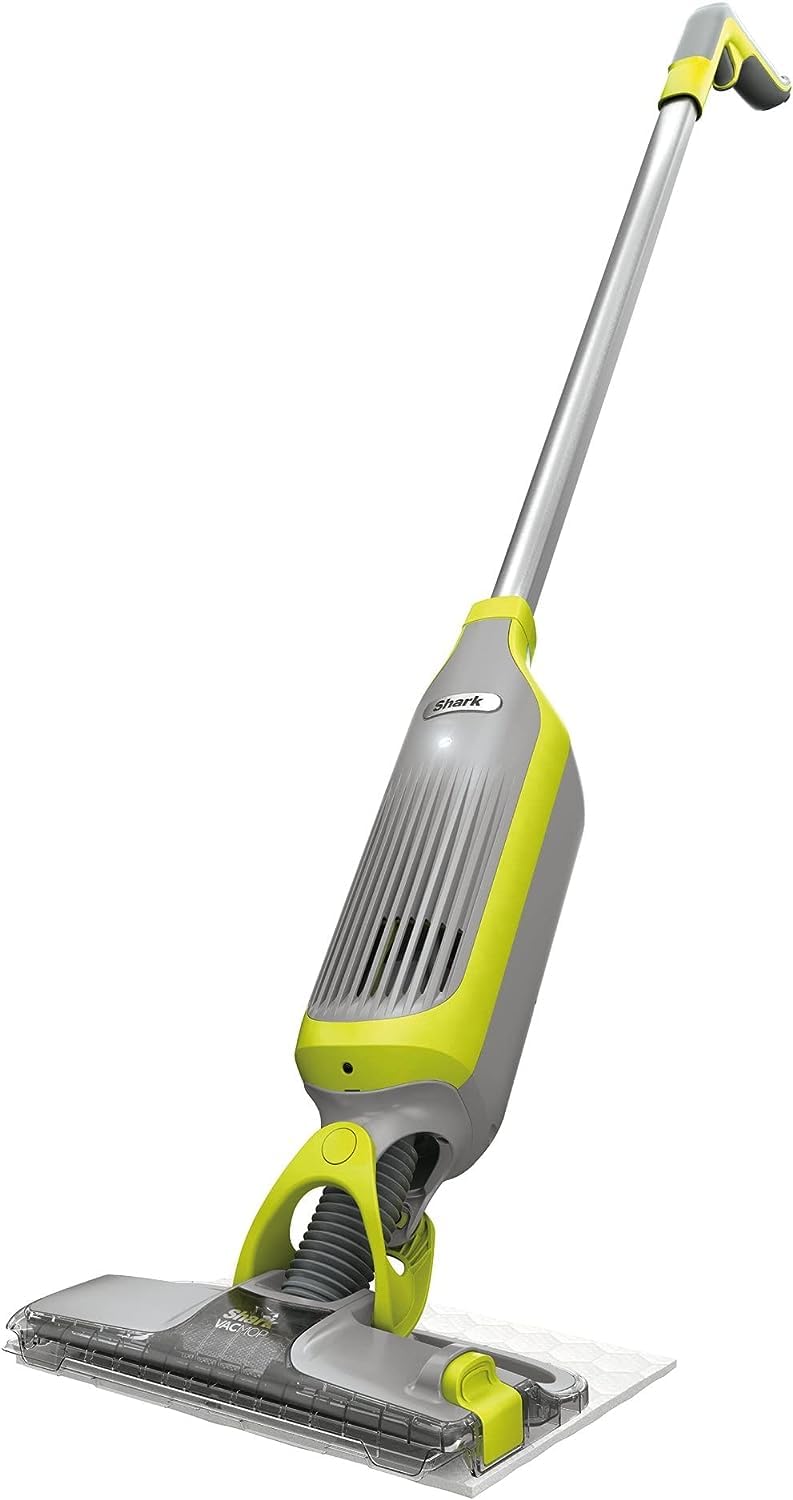 Shark VM200P10 VACMOP Cordless Hard Floor Vacuum Mop with 10 Disposable Pads and 12 oz solution Charcoal Gray -(Renewed)…