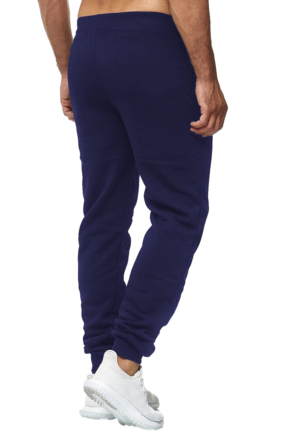 TUVEKE 3 Pcs Men’s Joggers Track Pants Essentials Fleece Athletic Pants for Men Workout Running Gym Sweatpants Blue&Grey&Black XL