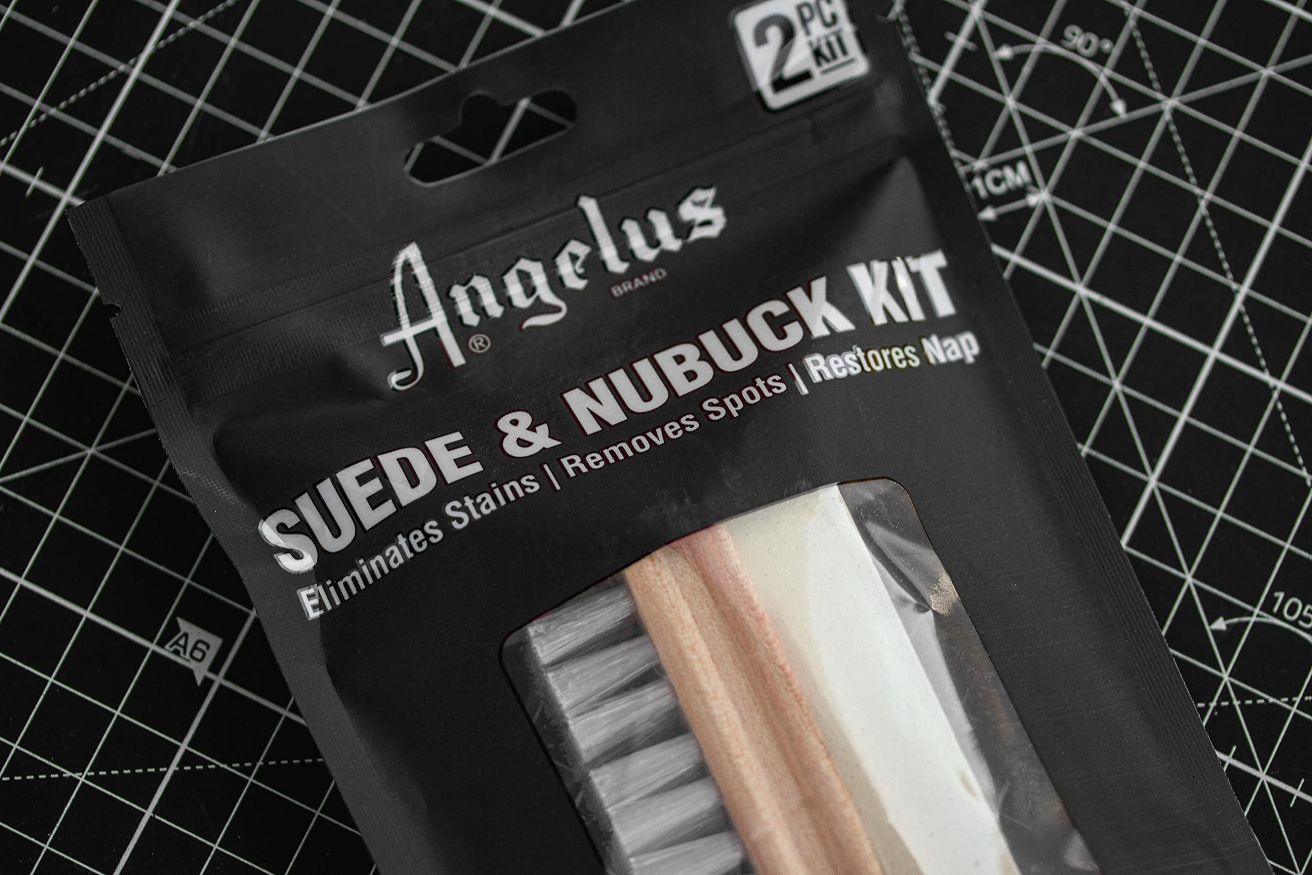 Angelus Suede & Nubuck Cleaner Kit – Premium Suede Shoe Cleaner with Brush & Eraser for Shoes, Boots, Bags, Jackets & More