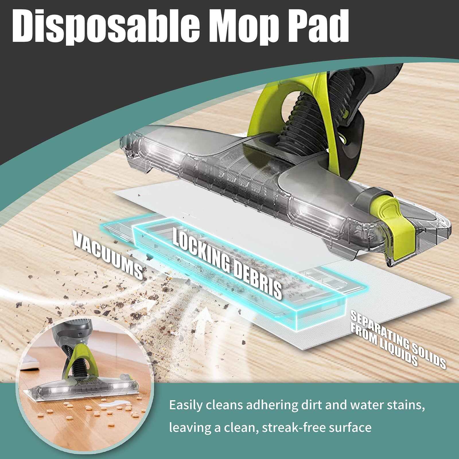 EGR 22 Pack Vacmop Pads Refills for Shark, Disposable Vacmop Replacement Pads Compatible with Shark Vacmop VM252 VM251 VM200 VM190 VM250 VC205 Vacuum Mops