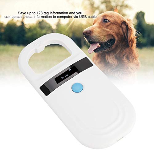 Pet Microchip Reader, ID Scanner Rechargeable Handheld Animal Chip Registration Pet Tag Scanner for Animal Pet Pig Dog Cat