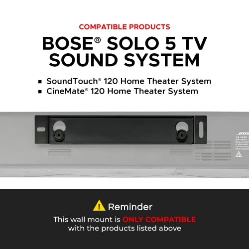Solo 5 Wall Mount Kit for Bose Solo 5 Complete with All Mounting Hardware, Designed in The UK by Soundbass