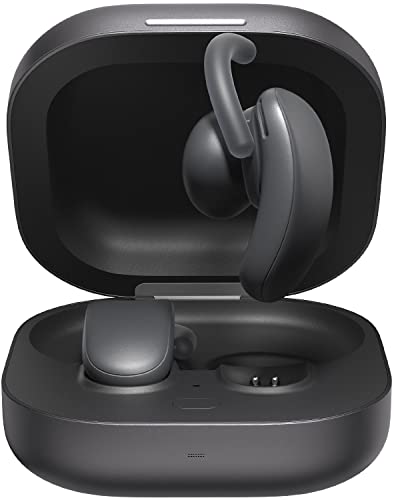 STUDIO NOD Wireless Earbuds with Personalized ANC, FREENOD Pro Wingtips for Sports, Deep Bass, Comfortable Fit, Touch Contro, Dark Grey, Aluminium Case, 24H Playtime