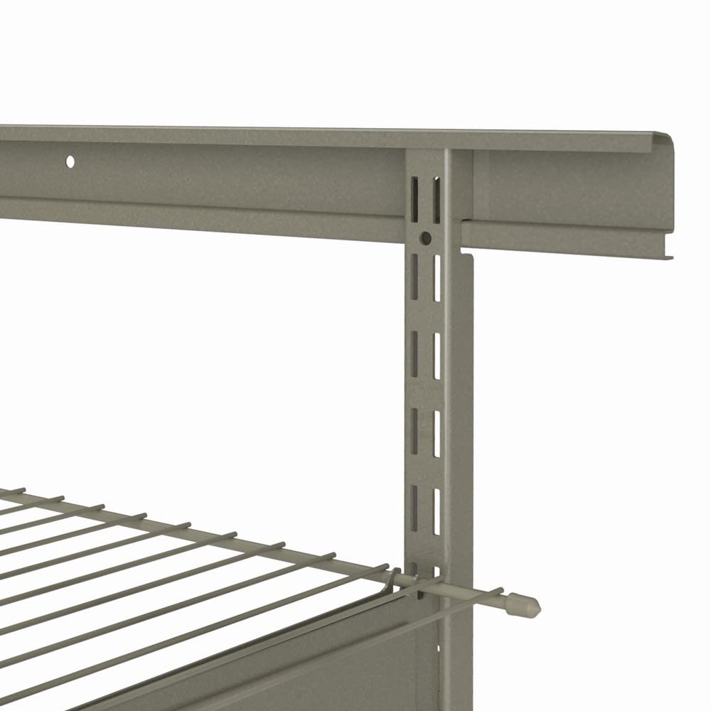 ClosetMaid ShelfTrack Nickel Standard Upright, Closet System Hardware, 48 in., Double Slot, Durable Steel for Closets, Pantries, Utility, Laundry
