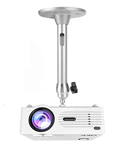2-Be-Best Universal Mini Projector Mount Mini Projector Ceiling Mounts 7 in / 18 cm 360° Rotation Mini Projectors Wall Mount Holder with Thread Adapters for Projectors CCTV DVR Camera