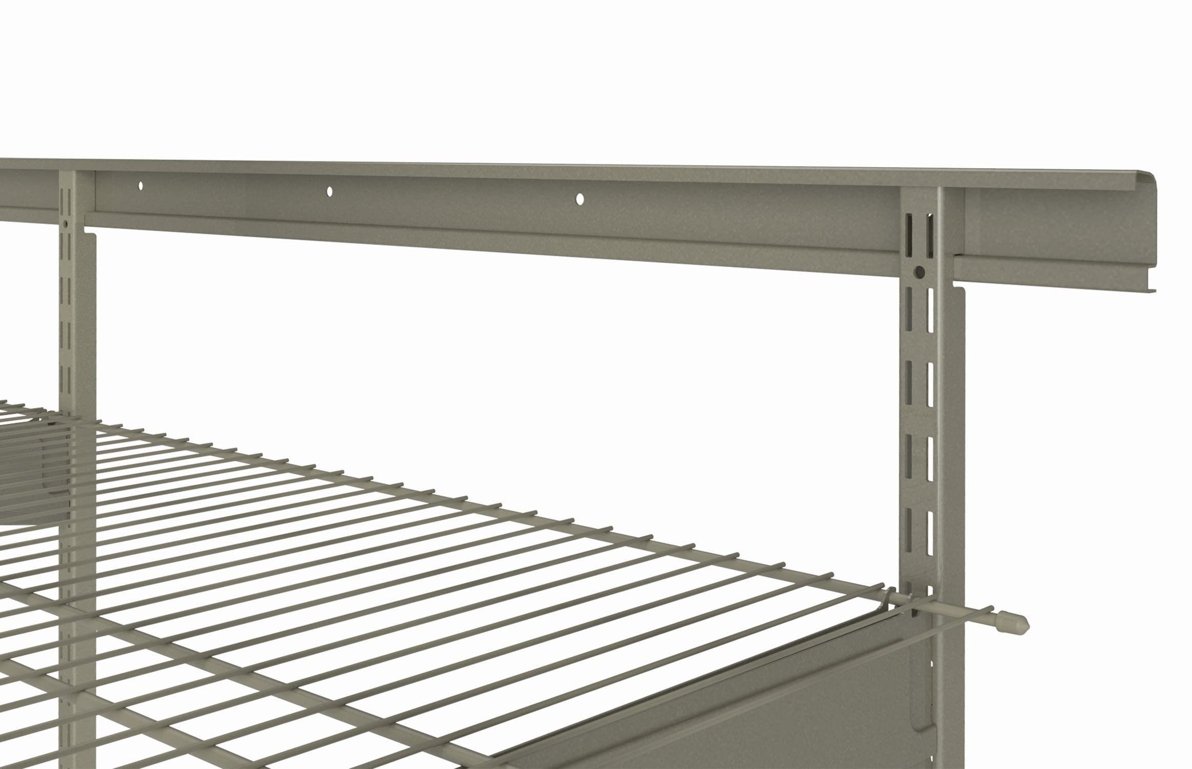 ClosetMaid ShelfTrack Nickel Standard Upright, Closet System Hardware, 48 in., Double Slot, Durable Steel for Closets, Pantries, Utility, Laundry