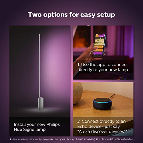Philips Hue White & Color Ambiance Signe Floor Lamp (Bluetooth version, works with Amazon Alexa, Apple HomeKit and Google Assistant), Floor Lamp (OLD VERSION)