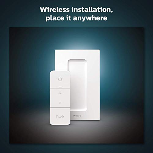 Philips Hue Gradient LightStrip 65" (Sync with TV, Music and Gaming) & v2 Smart Dimmer Switch and Remote, Installation-Free, Smart Home, Exclusively Smart Lights (2021 Version), White