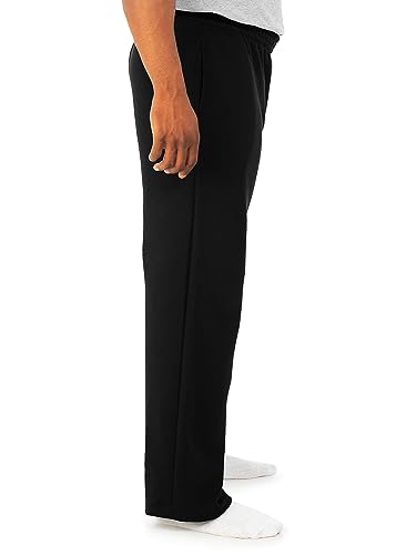 Fruit of the Loom Men's Fleece Sweatpants, Black, XX-Large