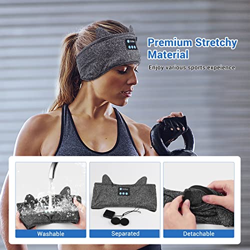 Yontune Sleep Headphones Headband Wireless Music Cozy Sport for Travel Sleeping Workout Unique Gifts