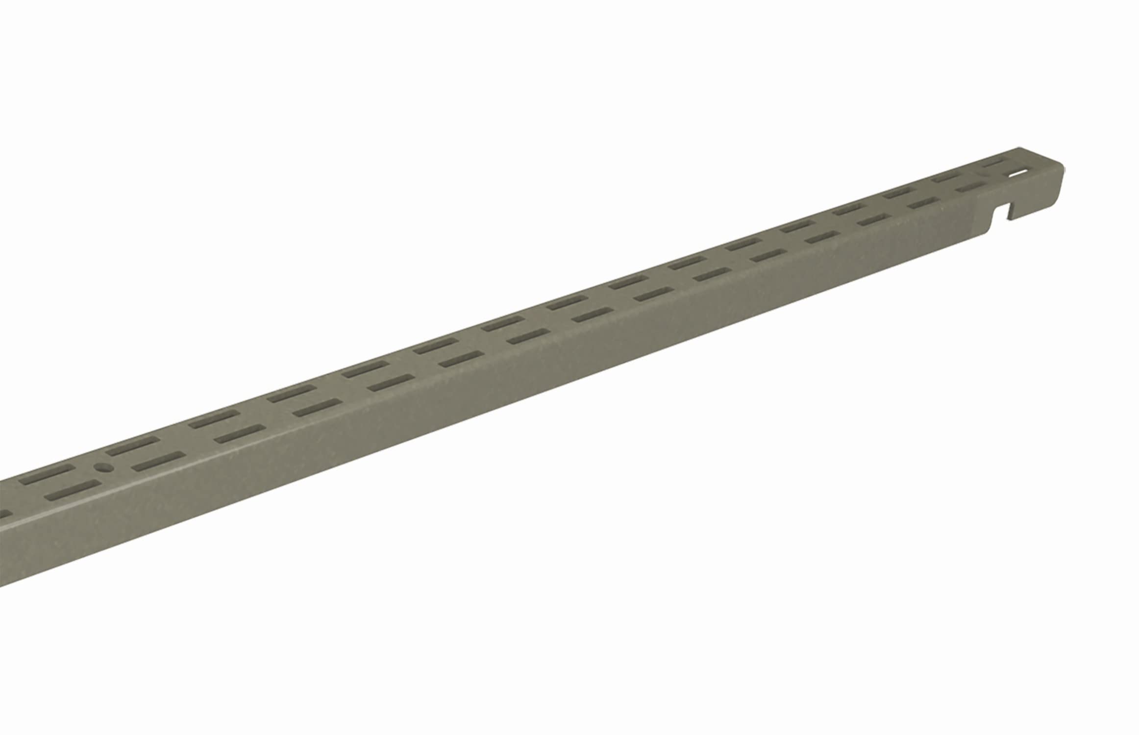 ClosetMaid ShelfTrack Nickel Standard Upright, Closet System Hardware, 48 in., Double Slot, Durable Steel for Closets, Pantries, Utility, Laundry