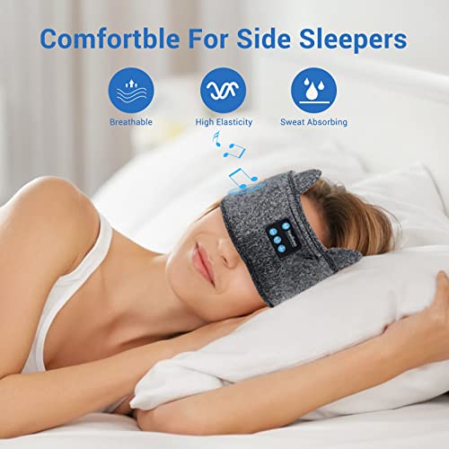 Yontune Sleep Headphones Headband Wireless Music Cozy Sport for Travel Sleeping Workout Unique Gifts