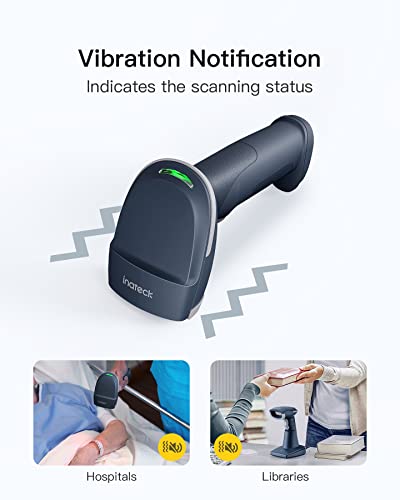 Inateck QR Code Scanner, 2D Wireless Barcode Scanner, 3 in 1 Barcode Reader, Screen Scanning, BCST-55