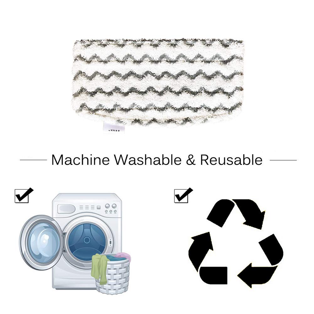 Dttery 4 Pack for Shark Steam Mop S1000 S1000A S1000C S1000WM S1001C S1200 Rectangle Dirt Grip Washable Microfiber Pads Replacement Part P1000C5