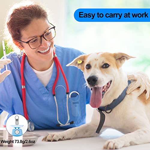 Alacrity Bluetooth Animal Microchip Tag Reader Scanner Wireless RFID Animal Handheld Reader Pet ID Scanner Rechargeable Animal Chip Scanner Pet Tag Scanner FDX-B(ISO 11784/11785) ID64 RFID