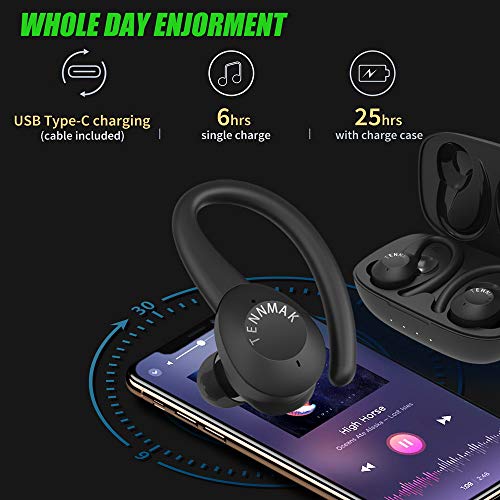 TENNMAK 2 in 1 Sport & Casual True Wireless Earbuds, SMARTPRO Bluetooth Headphones in Ear Wireless TWS Earbuds with Mic Earphones, Gaming & Music Mode /2EQ Sound/Volume Control / IPX5 Waterproof