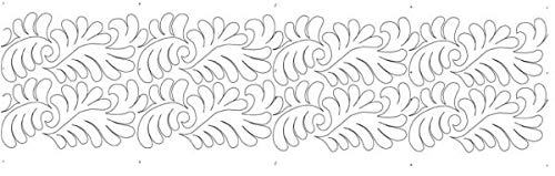 Full Line Stencil - Flurry of Feathers - Edge to Edge Stencil, Continuous Line Template for Free Motion Quilting, Domestic Machine Quilting, Hand Quilting, Long-Arm Quilting (50030)