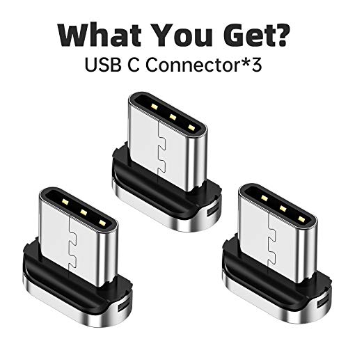 KUULAA 3 Pack Magnetic Charging Cable 7 pin Type-C Tips,Fast Charging Compatible with Samsung/Tablet