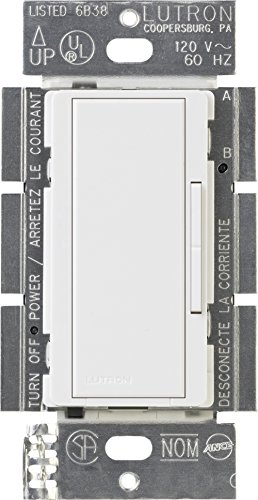 Lutron MA-R-WH Maestro Companion 120V 8.3A Designer Digital Dimmer Switch, White, 4.5Lx2.5Wx2.5H